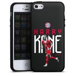DeinDesign iPhone SE (2016-2019) Handy Silikon H&uuml;lle Case schwarz Handyh&uuml;lle Harry Kane Fc Bayern M&uuml;nchen Official Licensed Product