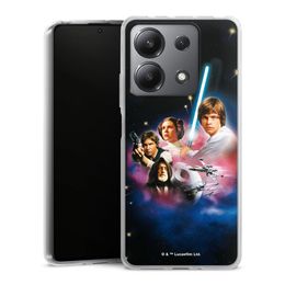 DeinDesign Xiaomi Redmi Note 13 5G Handy Silikon H&uuml;lle Case transparent Handyh&uuml;lle Star Wars Lightsaber Merchandise Silikon Case