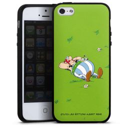 DeinDesign iPhone SE (2016-2019) Handy Silikon H&uuml;lle Case schwarz Handyh&uuml;lle Official Licensed Product Asterix Obelix