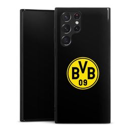 DeinDesign Galaxy S22 Ultra Handy Silikon H&uuml;lle Case schwarz Handyh&uuml;lle Logo Borussia Dortmund Bvb