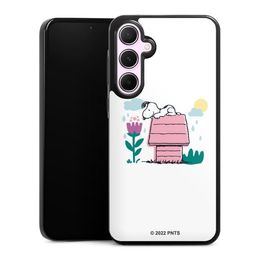 DeinDesign Galaxy A55 5G Handy Slim Case extra d&uuml;nn Silikon Handyh&uuml;lle schwarz H&uuml;lle Snoopy Dog Official Licensed Product Silikon Slim Case