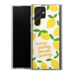DeinDesign Galaxy S22 Ultra Handy Silikon H&uuml;lle Case transparent Handyh&uuml;lle Spruch Statement Lemon Silikon Case