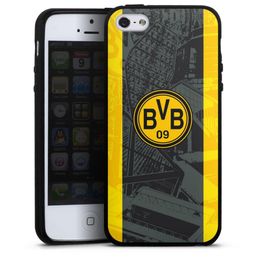 DeinDesign iPhone SE (2016-2019) Handy Silikon H&uuml;lle Case schwarz Handyh&uuml;lle Bvb Borussia Dortmund Stadium