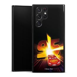 DeinDesign Galaxy S22 Ultra Handy Silikon H&uuml;lle Case schwarz Handyh&uuml;lle Official Licensed Product Cars Lightning Mcqueen 95