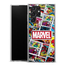 DeinDesign Galaxy S22 Ultra Handy Silikon H&uuml;lle Case transparent Handyh&uuml;lle Muster Comic Marvel Silikon Case