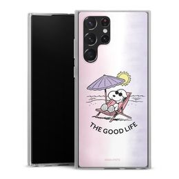 DeinDesign Galaxy S22 Ultra Handy Silikon H&uuml;lle Case transparent Handyh&uuml;lle Snoopy Official Licensed Product Peanuts Silikon Case