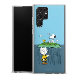 DeinDesign Galaxy S22 Ultra Handy Silikon H&uuml;lle Case transparent Handyh&uuml;lle Peanuts Children Snoopy Silikon Case