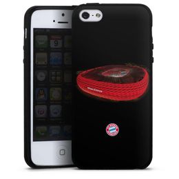 DeinDesign iPhone SE (2016-2019) Handy Silikon H&uuml;lle Case schwarz Handyh&uuml;lle Fc Bayern M&uuml;nchen Fcb Official Licensed Product Stadium
