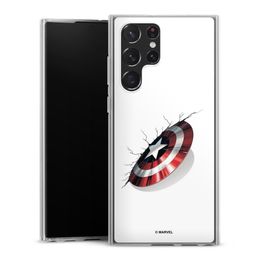 DeinDesign Galaxy S22 Ultra Handy Silikon H&uuml;lle Case transparent Handyh&uuml;lle Captain America Official Licensed Product Marvel Silikon Case