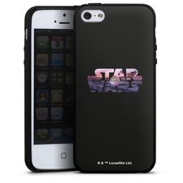 DeinDesign iPhone SE (2016-2019) Handy Silikon H&uuml;lle Case schwarz Handyh&uuml;lle Star Wars The Child The Mandalorian