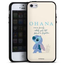 DeinDesign iPhone SE (2016-2019) Handy Silikon H&uuml;lle Case schwarz Handyh&uuml;lle Disney Lilo & Stitch Official Licensed Product