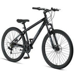 Licorne Bike Thunder Premium Mountainbike in 20, 24, 26, 27.5 und 29 Zoll Fahrrad f&uuml;r M&auml;dchen Jungen Herren und Damen Discbremse Farbe:Schwarz;Gr&ouml;&szlig;e:27.5 Zoll