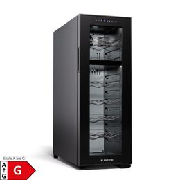 Klarstein Shiraz 18 Duo Weink&uuml;hlschrank 2 Zonen 53L/18 Flaschen 5-18 &deg;C Touch Schwarz 18 Flaschen 2 K&uuml;hlzonen