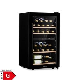Klarstein Barossa 34 Duo Weink&uuml;hlschrank 34 Fl 80 Ltr 2 Zonen Touch-Steuerung 34 Flaschen 2 K&uuml;hlzonen