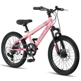 Licorne Bike Thunder Premium Mountainbike in 20, 24, 26, 27.5 und 29 Zoll Fahrrad f&uuml;r M&auml;dchen Jungen Herren und Damen Discbremse Farbe:Rosa;Gr&ouml;&szlig;e:20 Zoll