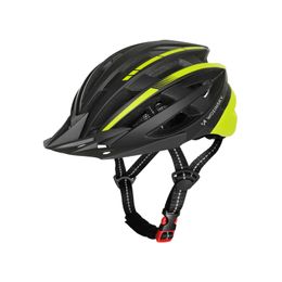 MTB Fahrradhelm mit Visier und USB LED R&uuml;cklicht verstellbar Gr&ouml;&szlig;e M
