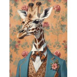 Pro Art Keilrahmenbild GIRAFFE IN SUIT