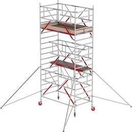 Altrex Fahrger&uuml;st RS TOWER 42 breit mit Safe-Quick , Holzplattform, L&auml;nge 2,45 m, Arbeitsh&ouml;he 6,20 m