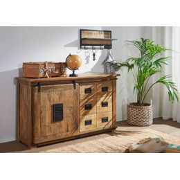 Sideboard Mango 140x45x85 natur lackiert RAILWAY #121