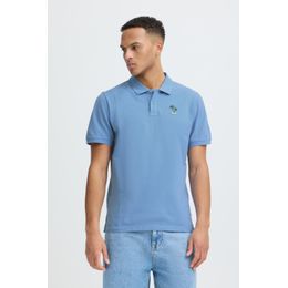 Poloshirt Blend "BHFelise", Damen, Gr. L, lichen blube, Piqu&eacute;, 100% Baumwolle, unifarben, Basic, normal normal, ohne Ausschnitt, Rippb&uuml;ndchen, Shirts, Modisches Polo-Shirt mit Stickerei