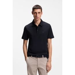 Poloshirt BOSS "Palosh", Herren, Gr. 3XL, dunkelblau 404, Jersey, Obermaterial: 100% Baumwolle, unifarben, slim fit normal, hoch geschlossener Ausschnitt, abgesteppte Kante, Shirts, mit tonalem Logo, slim fit