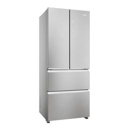 Haier K&uuml;hl-/Gefrierkombination "HFR3718DNMM", Energieeffizienz: D (A-G), edelstahl, Linksanschlag, wechselbar, NoFrost, K&uuml;hlschr&auml;nke, French Door-T&uuml;ren & Easy Access-Gefrierschubladen