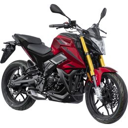 Motorrad CYCLONE "Batllo5, 125, E5+, Naked", rot (rot, schwarz), Motorroller, ohne Topcase, 95 km/h, 11 kW, 15 PS, ABS, 125er Naked, digitales Cockpit, B:80cm H:107cm L:203cm