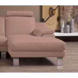 Ecksofa Egoitaliano "Shakira, Design & Sitzkomfort auf hohem Niveau, Breite 236cm, L-Form", rosa (millenium rose), B:236cm H:84cm T:152cm, Leder &raquo;BULL&laquo; (echtes Rindsleder). Geschliffenes, pigmentiertes und behandeltes Rindsleder mit einer Dicke von 1, 3-1, 5 mm. Dieses Leder zeigt eine ziemlich weiche Hand mit einem halb undurchsichtigen Aussehen. Es handelt sich um ein gesch&uuml;tztes Leder. Eine lei