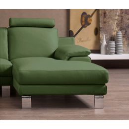Ecksofa Egoitaliano "Shakira, Design & Sitzkomfort auf hohem Niveau, Breite 236cm, L-Form", gr&uuml;n (sprite), B:236cm H:84cm T:152cm, Leder CAREZZA (echtes Rindsleder) ist ein Naturleder, dass die urspr&uuml;nglichen Eigenschaften der Haut nicht ver&auml;ndert. Das Vorhandensein von verheilten Narben, K&ouml;rnungsunterschiede, Falten, Adern, Unterschiede in den Farbt&ouml;nen und andere Spuren, die die Natur auf diesen