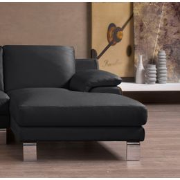 Ecksofa Egoitaliano "Shakira, Design & Sitzkomfort auf hohem Niveau, Breite 236cm, L-Form", grau (smoke), B:236cm H:84cm T:152cm, Leder &raquo;BULL&laquo; (echtes Rindsleder). Geschliffenes, pigmentiertes und behandeltes Rindsleder mit einer Dicke von 1, 3-1, 5 mm. Dieses Leder zeigt eine ziemlich weiche Hand mit einem halb undurchsichtigen Aussehen. Es handelt sich um ein gesch&uuml;tztes Leder. Eine leichte Deck