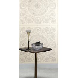 Vliestapete Versace "Versace 6 Heritage &ndash;", wei&szlig;, B:0,7m H:0m L:10,05m, Vinyl, Vlies, Tapeten, Opulentes Medaillon-Design mit Glanz & fein strukturierter Oberfl&auml;che