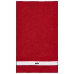 Handtuch Lacoste "LCASUAL", rouge, B:55cm L:100cm, Frottier, Baumwolle, Handt&uuml;cher, mit Label-Applikationen und Bord&uuml;re