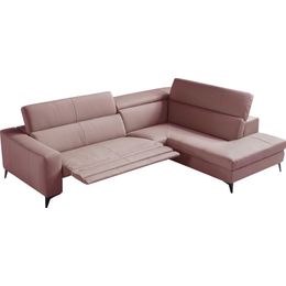 Ecksofa Egoitaliano "Edith, Designsofa mit hohem Sitzkomfort, Breite 269cm, L-Form", beige (safari), B:269cm H:96cm T:203cm, Leder &raquo;BULL&laquo; (echtes Rindsleder). Geschliffenes, pigmentiertes und behandeltes Rindsleder mit einer Dicke von 1, 3-1, 5 mm. Dieses Leder zeigt eine ziemlich weiche Hand mit einem halb undurchsichtigen Aussehen. Es handelt sich um ein gesch&uuml;tztes Leder. Eine leichte Deckschic