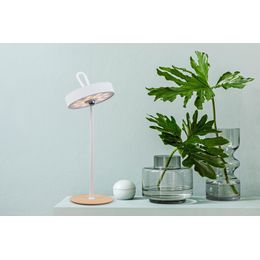 OTTO HOME LED Tischleuchte "Ellvra mit Holzfu&szlig;, abnehmbares Kopfteil als H&auml;ngeleuchte verwendbar", wei&szlig;, 1, &Oslash; 12,5cm H: 35cm, 1 Stk., Leuchten, aufladbar, inkl Akku + USB Kabel, Kopfteil magnetisch, abnehmbar, Holz, LED Tischleuchte