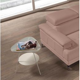 Ecksofa Egoitaliano "Soul, Design und Sitzkomfort auf hohem Niveau, tolle Details, L-Form", rosa (millenium rose), B:250cm H:99cm T:166cm, Leder &raquo;BULL&laquo; (echtes Rindsleder). Geschliffenes, pigmentiertes und behandeltes Rindsleder mit einer Dicke von 1, 3-1, 5 mm. Dieses Leder zeigt eine ziemlich weiche Hand mit einem halb undurchsichtigen Aussehen. Es handelt sich um ein gesch&uuml;tztes Leder. Eine lei