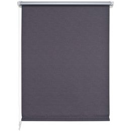 Seitenzugrollo Liedeco "Klemmfix-Thermo-Rollo Bambus Optik" Gr. 4, schwarz (anthrazit, bambus), B:45cm H:150cm, Polyester, Rollos, Seitenzugrollo