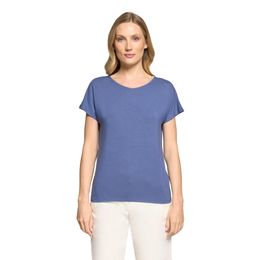 Kurzarmshirt Betty Barclay "Damen mit V-Ausschnitt", Damen, Gr. 36, blau, Jersey, Obermaterial: 95% Viskose, 5% Elasthan, loose fit normal, V-Ausschnitt, Shirts