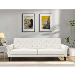 Schlafsofa DOREL HOME "Tyne", beige (creme), B:222cm H:82cm T:83cm, 100% Polyester, Sofas, Schlafsofa