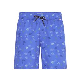Badeshorts Blend "Shorts BHRingwar", Herren, Gr. L, N-Gr, blau (dazzling blau), Obermaterial: 100% Polyester PES., Badehosen Badeshorts