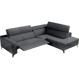 Ecksofa Egoitaliano "Edith, Designsofa mit hohem Sitzkomfort, Breite 269cm, L-Form", grau, B:269cm H:96cm T:203cm, Luxus-Micofaser Lederoptik (100% Polyester) ist ein neues technisches Gewebe mit einem visuellen und taktilen Aspekt, der dem Nubuk sehr nahe kommt, mit innovativen Eigenschaften. Seine au&szlig;erordentliche Weichheit kommt von einem exklusiven Produktionsprozess, der Unreinheiten und Unre