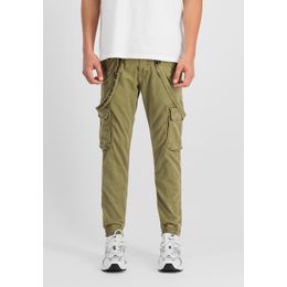 Cargohose Alpha Industries "Utility Pant", Damen, Gr. 33, Normalgr&ouml;&szlig;en, gr&uuml;n (olive), Obermaterial: 98% Baumwolle, 2% Elastan; Futter: 100% Baumwolle, Hosen Cargohose