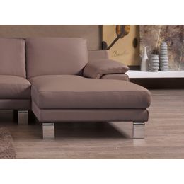 Ecksofa Egoitaliano "Shakira, Design & Sitzkomfort auf hohem Niveau, Breite 236cm, L-Form", beige (safari), B:236cm H:84cm T:152cm, Leder &raquo;BULL&laquo; (echtes Rindsleder). Geschliffenes, pigmentiertes und behandeltes Rindsleder mit einer Dicke von 1, 3-1, 5 mm. Dieses Leder zeigt eine ziemlich weiche Hand mit einem halb undurchsichtigen Aussehen. Es handelt sich um ein gesch&uuml;tztes Leder. Eine leichte De