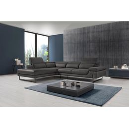 Ecksofa Egoitaliano "Queenie, extravagantes Sofa mit erstklassigem Sitzkomfort, L-Form", braun (dunkelbraun), B:284cm H:95cm T:108cm, Luxus-Microfaser (100% Polyester) Leder &raquo;BULL&laquo; (echtes Rindsleder). Geschliffenes, pigmentiertes und behandeltes Rindsleder mit einer Dicke von 1, 3-1, 5 mm. Dieses Leder zeigt eine ziemlich weiche Hand mit einem halb undurchsichtigen Aussehen. Es handelt sich um ei