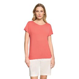 Kurzarmshirt Betty Barclay "Damen mit V-Ausschnitt", Damen, Gr. 36, coral, Jersey, Obermaterial: 95% Viskose, 5% Elasthan, loose fit normal, V-Ausschnitt, Shirts