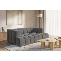 3-Sitzer HOMSY BY ANA JOHNSON "&raquo;XL&laquo; BOUBELLE Design-Sofa extra tief, Bubble-Optik, Breite 217 cm", anthrazit, B:217cm H:75cm T:135cm, 100% Polyester, Sofas, hoher Sitzkomfort dank Wellenunterfederung, XL Sitztiefe 100 cm