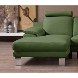 Ecksofa Egoitaliano "Shakira, Design & Sitzkomfort auf hohem Niveau, Breite 236cm, L-Form", gr&uuml;n (sprite), B:236cm H:84cm T:152cm, Leder CAREZZA (echtes Rindsleder) ist ein Naturleder, dass die urspr&uuml;nglichen Eigenschaften der Haut nicht ver&auml;ndert. Das Vorhandensein von verheilten Narben, K&ouml;rnungsunterschiede, Falten, Adern, Unterschiede in den Farbt&ouml;nen und andere Spuren, die die Natur auf diesen