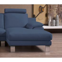 Ecksofa Egoitaliano "Shakira, Design & Sitzkomfort auf hohem Niveau, Breite 236cm, L-Form", blau (ozeanblau), B:236cm H:84cm T:152cm, Leder &raquo;BULL&laquo; (echtes Rindsleder). Geschliffenes, pigmentiertes und behandeltes Rindsleder mit einer Dicke von 1, 3-1, 5 mm. Dieses Leder zeigt eine ziemlich weiche Hand mit einem halb undurchsichtigen Aussehen. Es handelt sich um ein gesch&uuml;tztes Leder. Eine leichte 