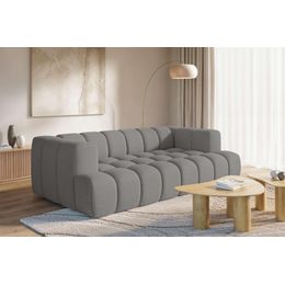 Big-Sofa HOMSY BY ANA JOHNSON "&raquo;XL&laquo; BOUBELLE Design-Sofa extra tief, Bubble-Optik, Breite 246 cm", dunkelgrau, B:246cm H:75cm T:135cm, 100% Polyester, Sofas, Big-Sofa, 4-Sitzer mit Wellenunterfederung, XL Sitztiefe 100 cm