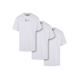 T-Shirt Karl Kani "Karl Kani Herren KM223-101-1 KK 3-Pack Essential Tee", Damen, Gr. M, wei&szlig;, 100% Baumwolle, bedruckt, oversize, Rundhals, Shirts T-Shirt