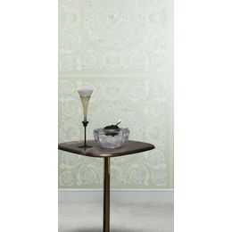 Vliestapete Versace "Versace 6 Heritage &ndash;", gr&uuml;n, B:0,7m H:0m L:10,05m, Vinyl, Vlies, Tapeten, Opulentes Medaillon-Design mit Glanz & fein strukturierter Oberfl&auml;che